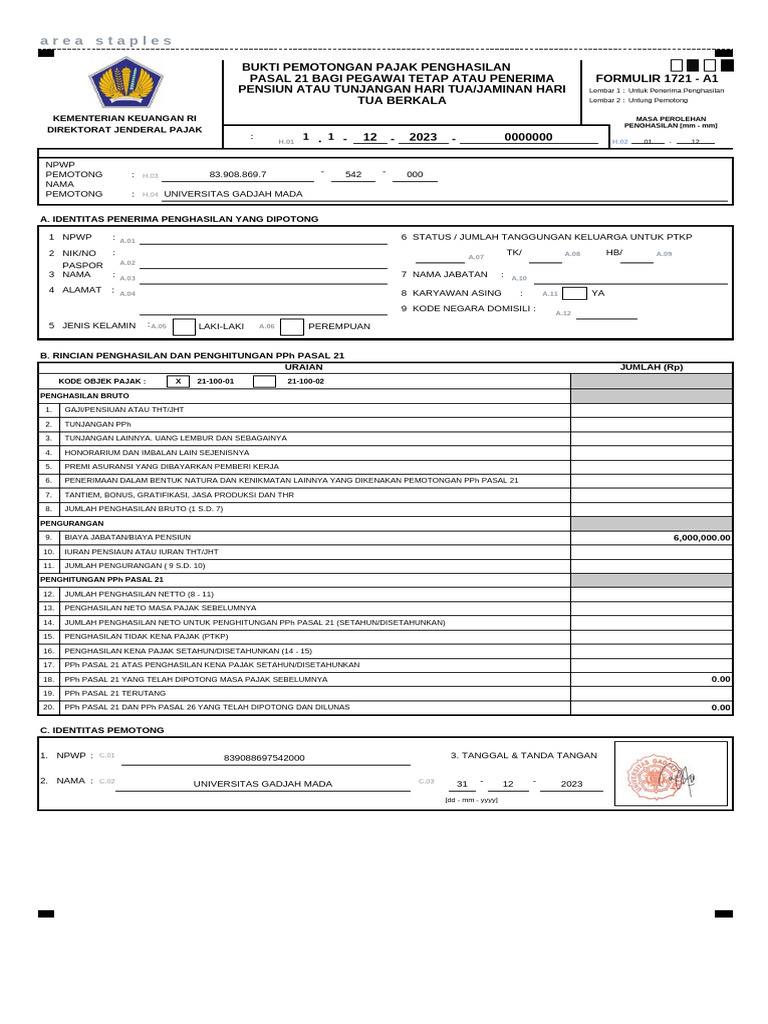 Bukpot SPT Tahunan | PDF