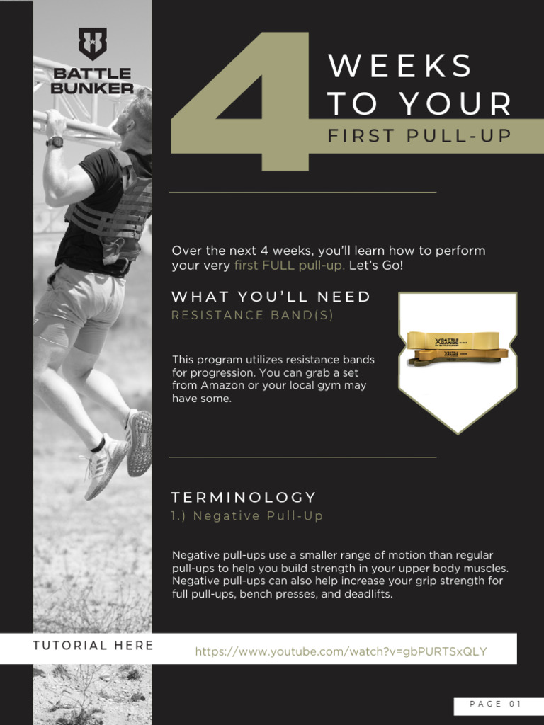 4 Weeks First Pullup | PDF | Strength Training