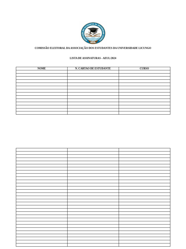 LISTA DE ASSINATURAS-1 | PDF