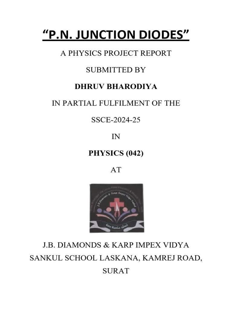 P.N. Junction Diodes | PDF | P–N Junction | Doping (Semiconductor)
