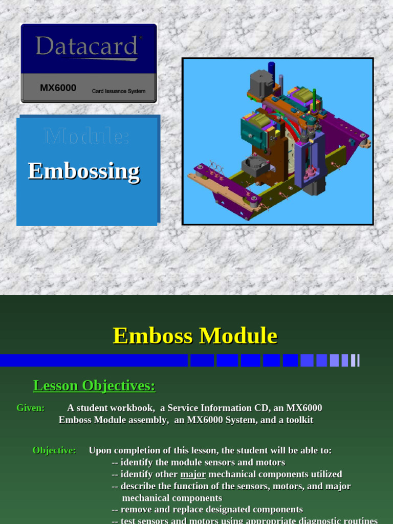 X - L14 - Emboss Module (Prelim) | PDF | Belt (Mechanical) | Axle