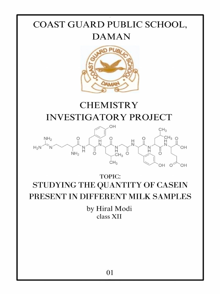 Casein in Milk - Chem Investigatory Project by Hiral Modi - 20240107 ...