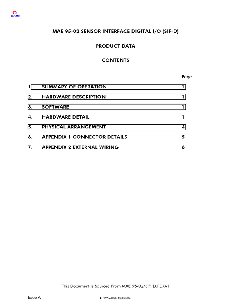 Mae 95-02 Sensor Interface Digital I/O (Sif-D) Product Data | PDF | Bit ...