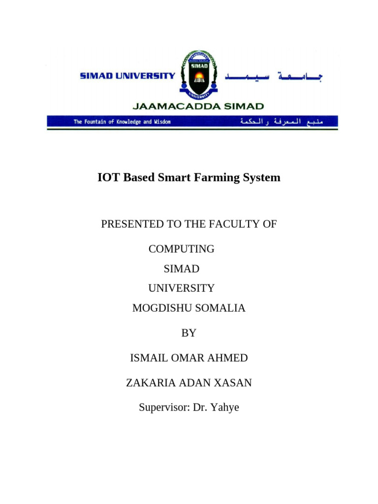 Smart E-Agriculture Monitoring Based On Arduino | PDF | Internet Of Things | Agriculture