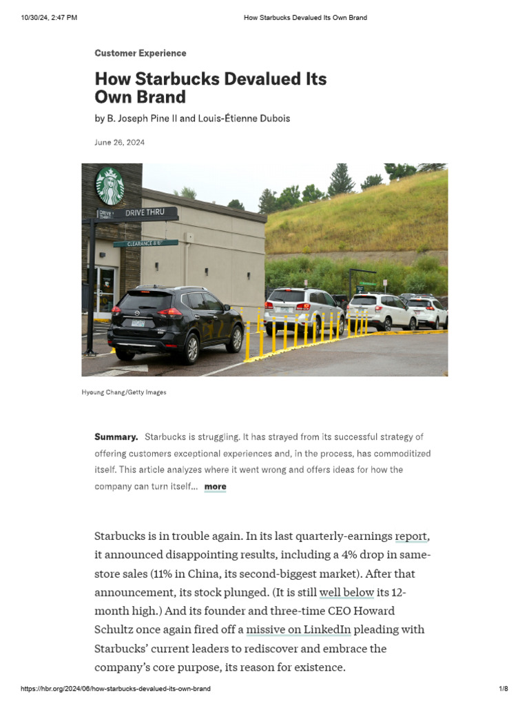 Starbucks: The Cost of Brand Devaluation | PDF | Starbucks | Brand