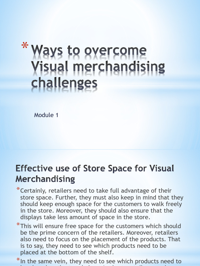 Ways To Overcome Visual Merchandising Challenges | PDF | Retail ...