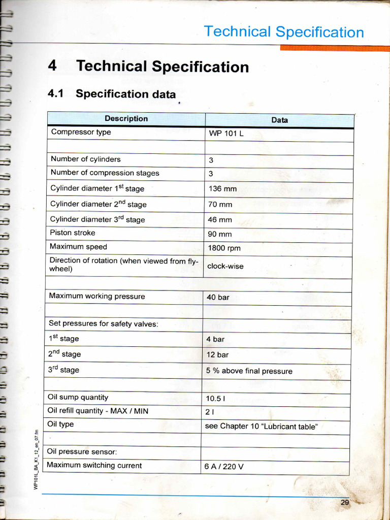 Technical Specification Data | PDF