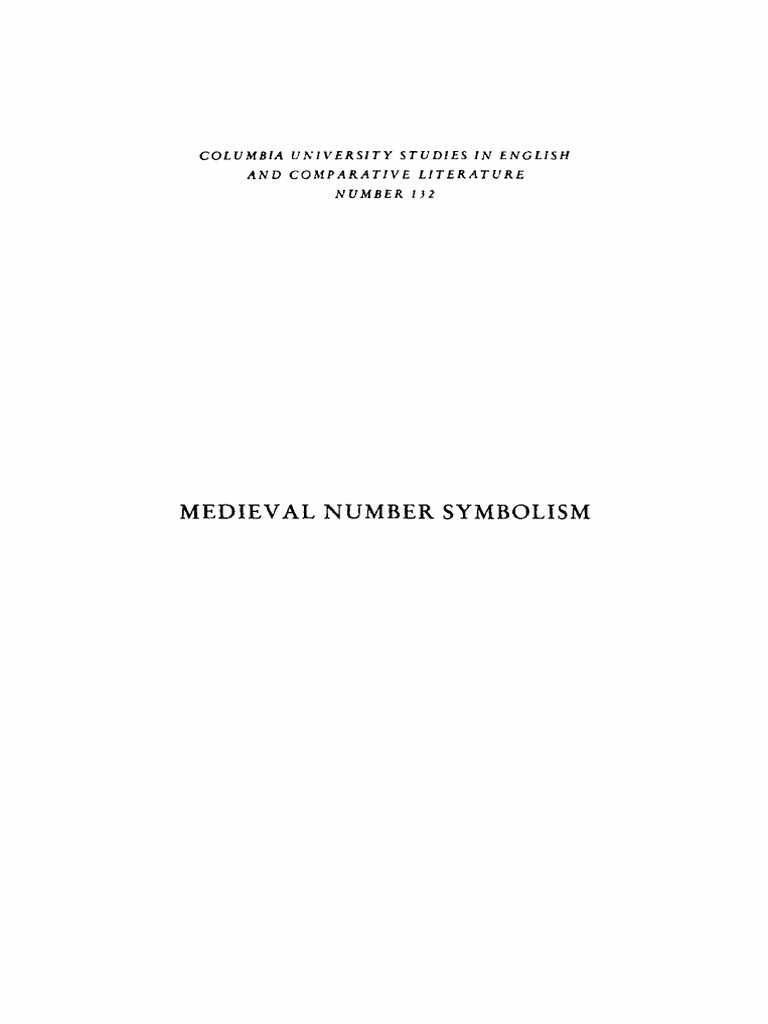 Medieval Number Symbolism - Vincent Foster Hopper | PDF | Deities ...