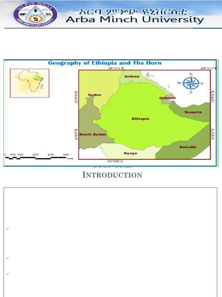Geography of Ethiopia and The Horn | PDF | Geography | Map