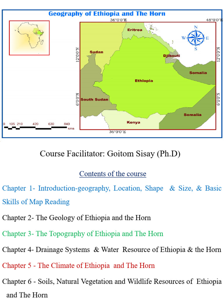 Geography of Ethiopia and the Horn | PDF | Geography | Map