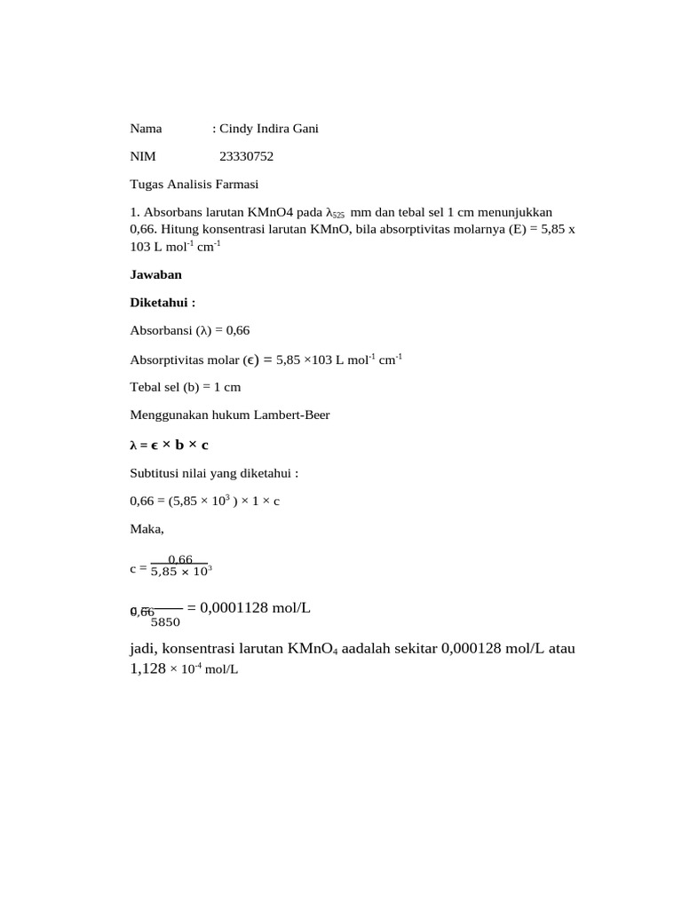 Cindy Indira Gani (Tgs.3 Anfar) | PDF | Sains & Matematika