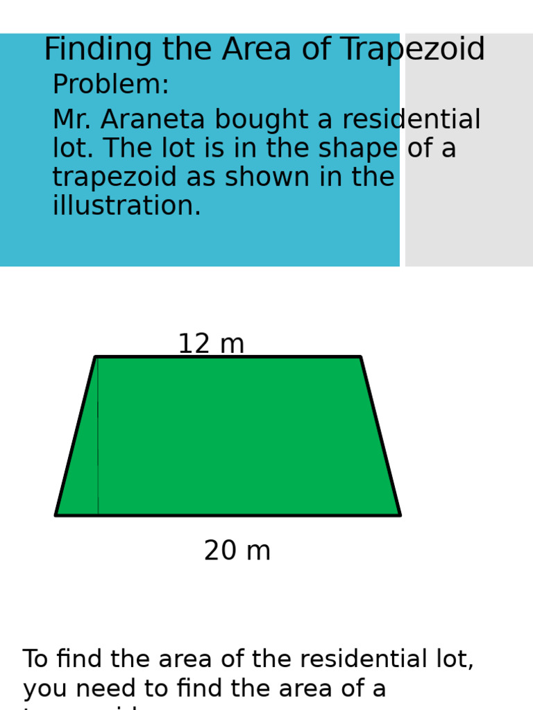 Area Calculation for Trapezoidal Lot | PDF