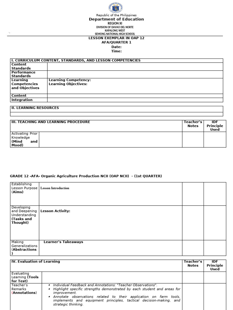 Matatag-LP-Template | PDF | Learning | Teachers