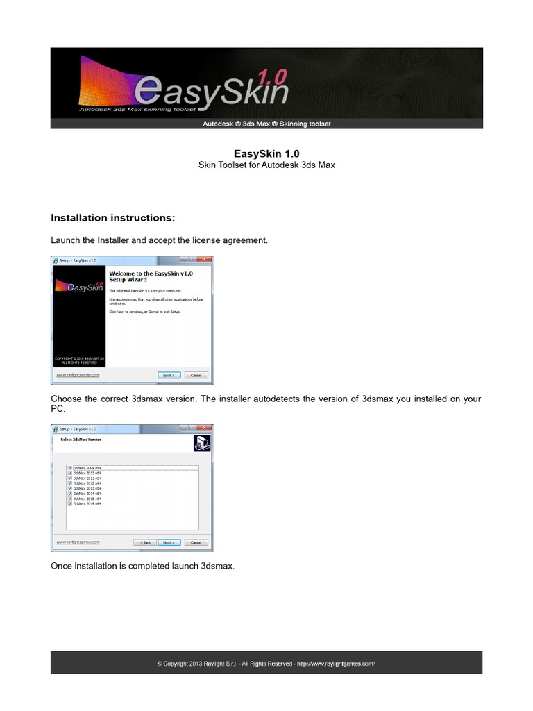 EasySkin Help | PDF | Autodesk 3ds Max | Vertex (Geometry)