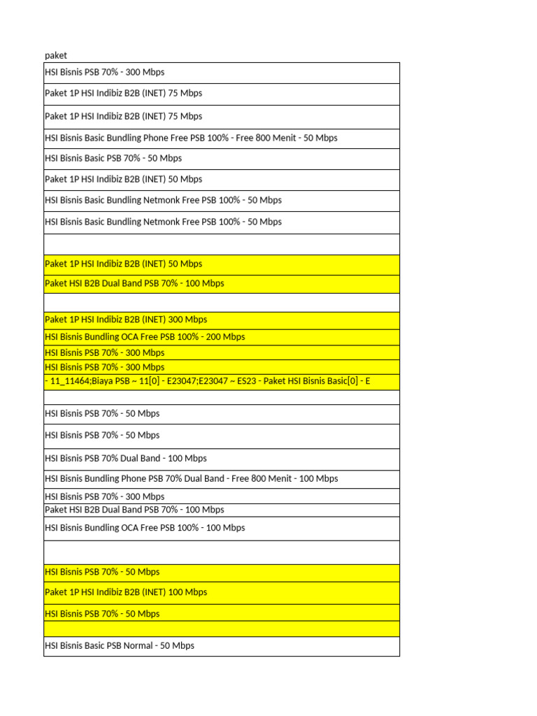 Business Internet Packages Overview | PDF