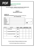 Grade 7 Technology Term 4 2023 Exam | PDF