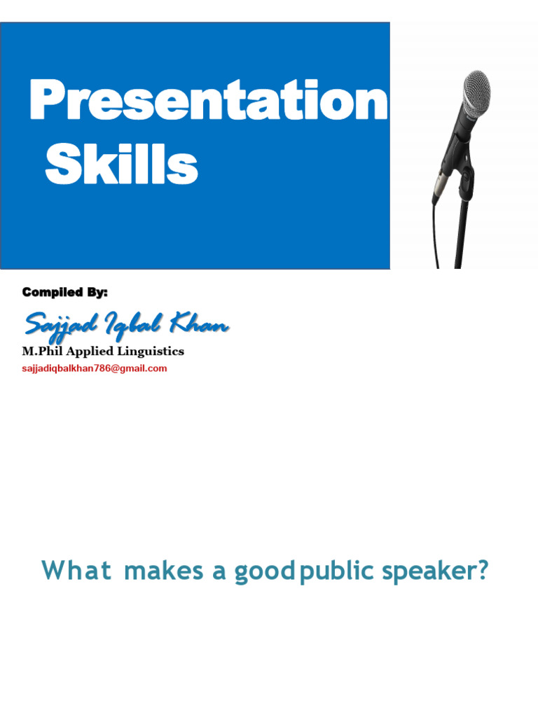 10-Presentation Skills | PDF | Communication | Cognition
