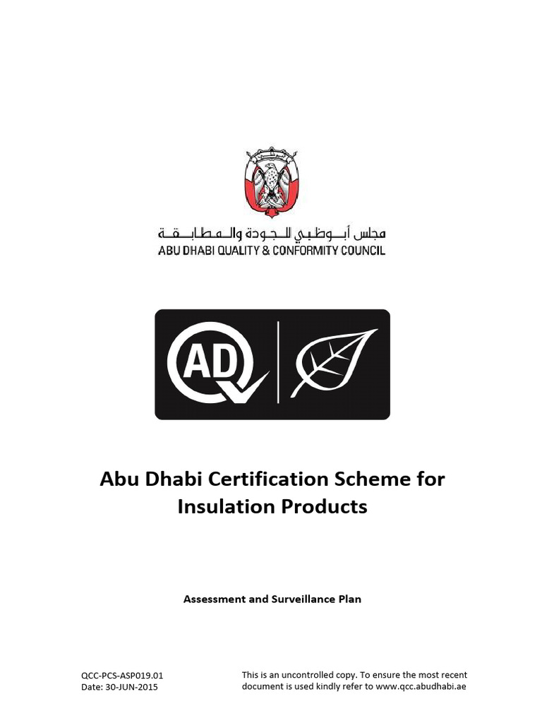 Abu Dhabi Insulation Product Certification | PDF | Thermal Insulation ...