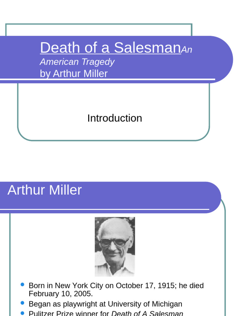 Arthur Miller's Death of a Salesman Analysis | PDF | Sales