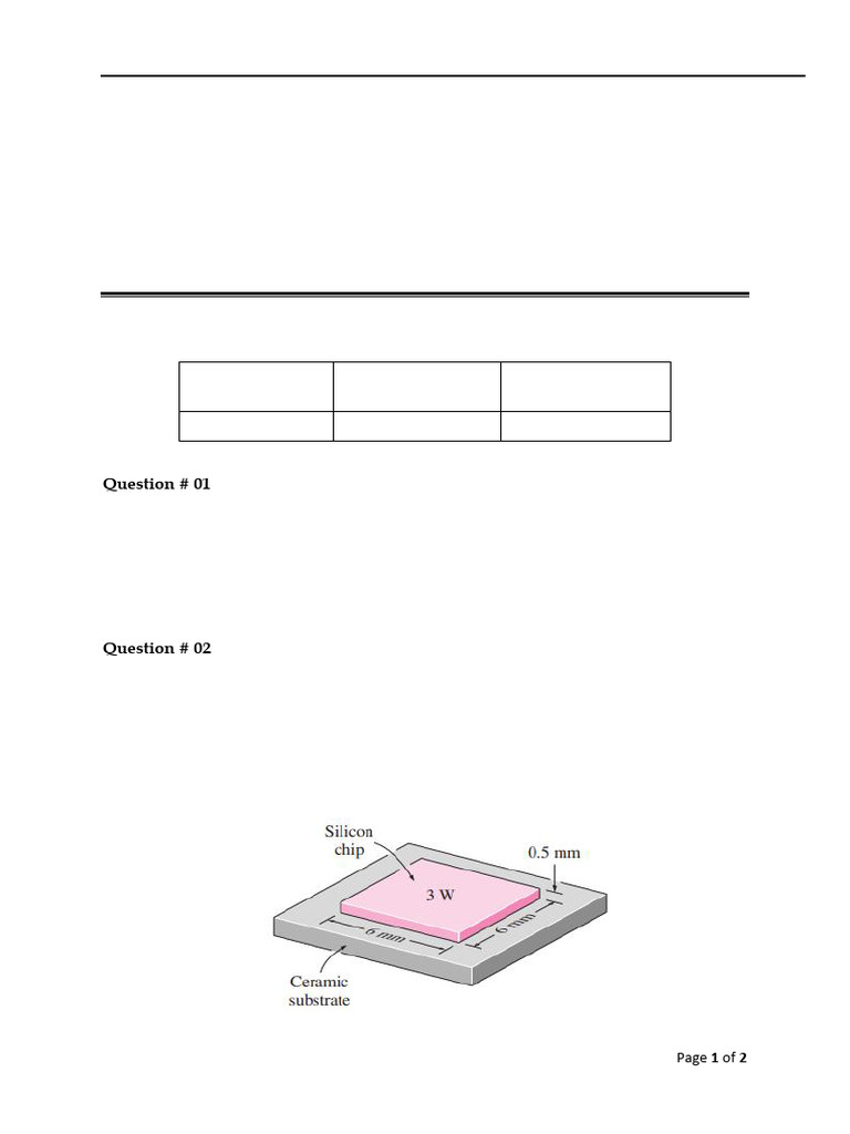 Assignment 01 | PDF | Heat Transfer | Heat