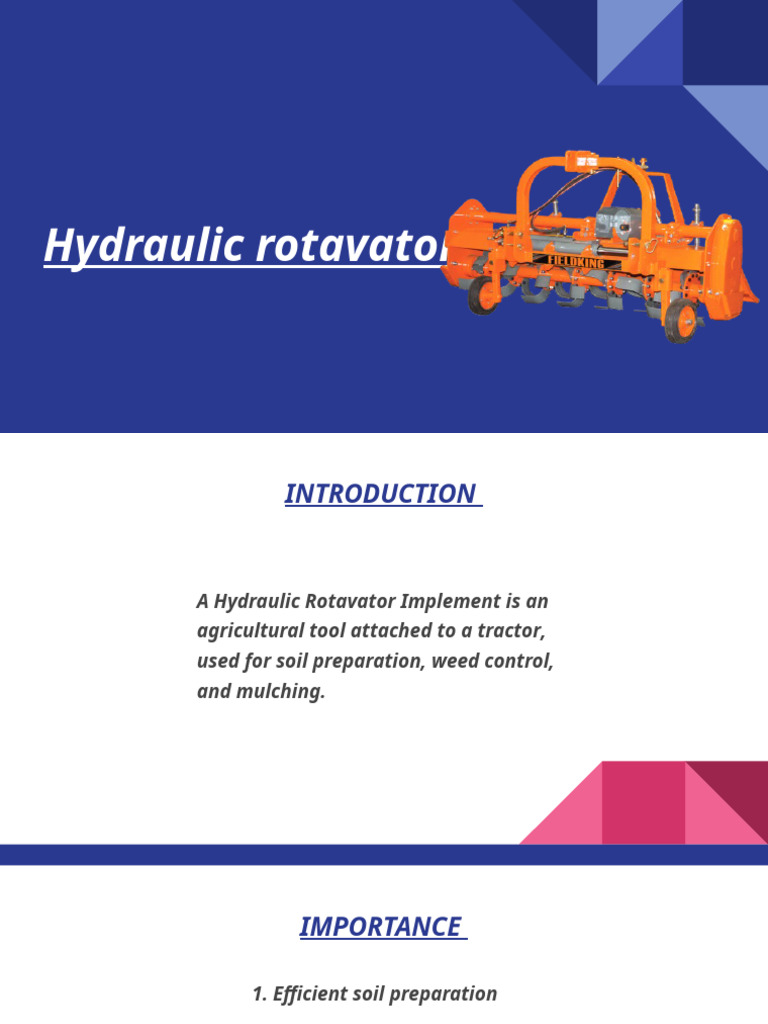 Hydraulic Rotavator Overview and Benefits | PDF