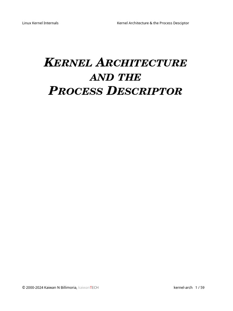mod05_kernel_arch_and_task_structure | PDF | Thread (Computing) | Process (Computing)