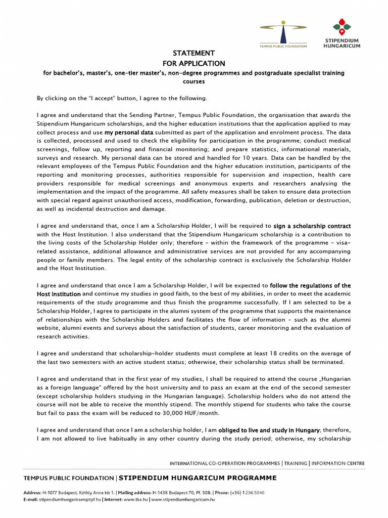 Statement For Application 2024 | PDF | Knowledge | Asylum Seeker