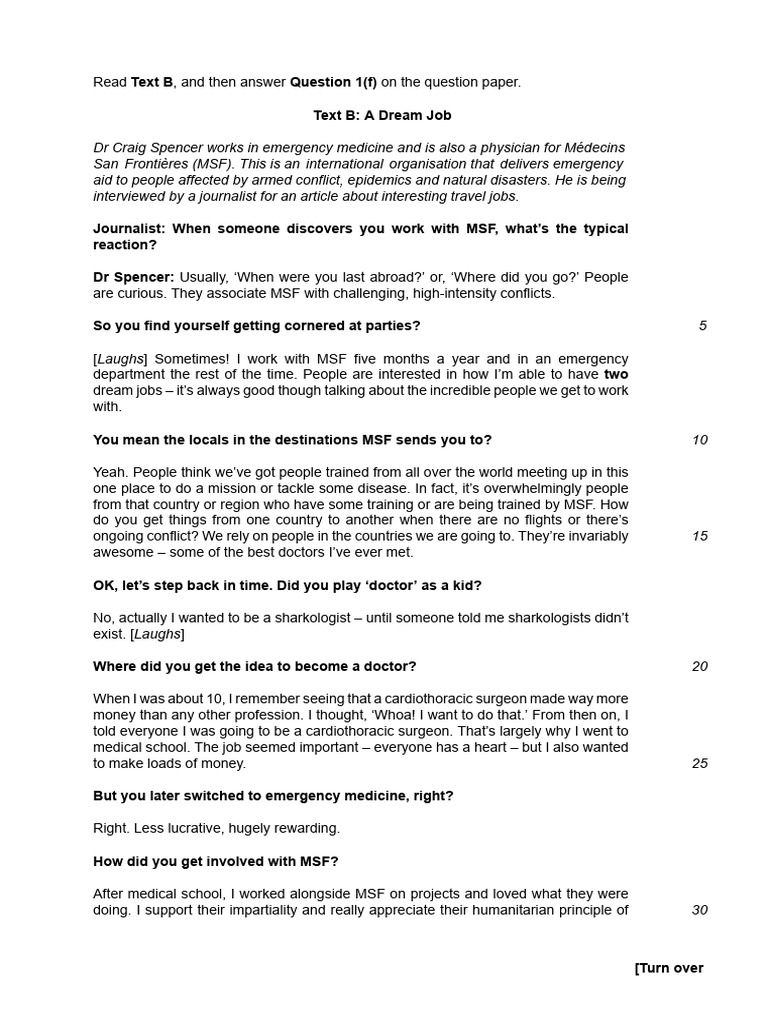 Summary Writing Example Done by A Student | PDF | Médecins Sans ...