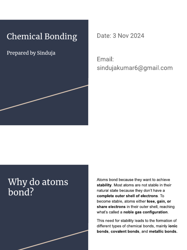 Chemical Bondin | PDF