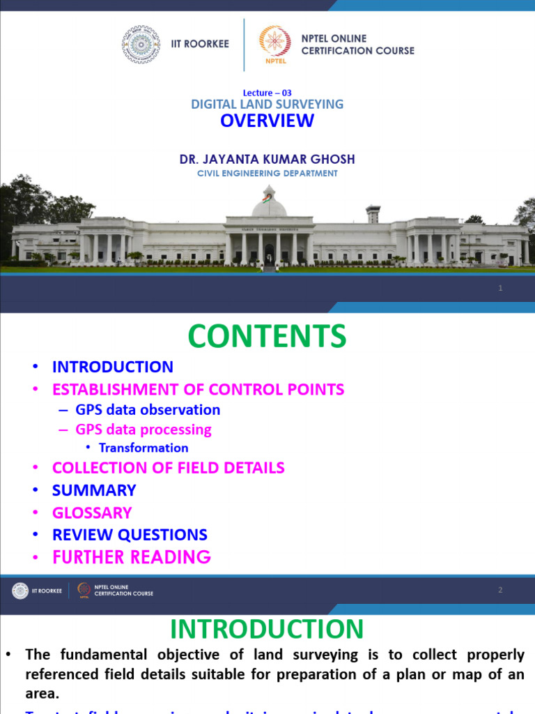 Lesson 03 Dls Overview 23122016 | PDF | Surveying | Navigation