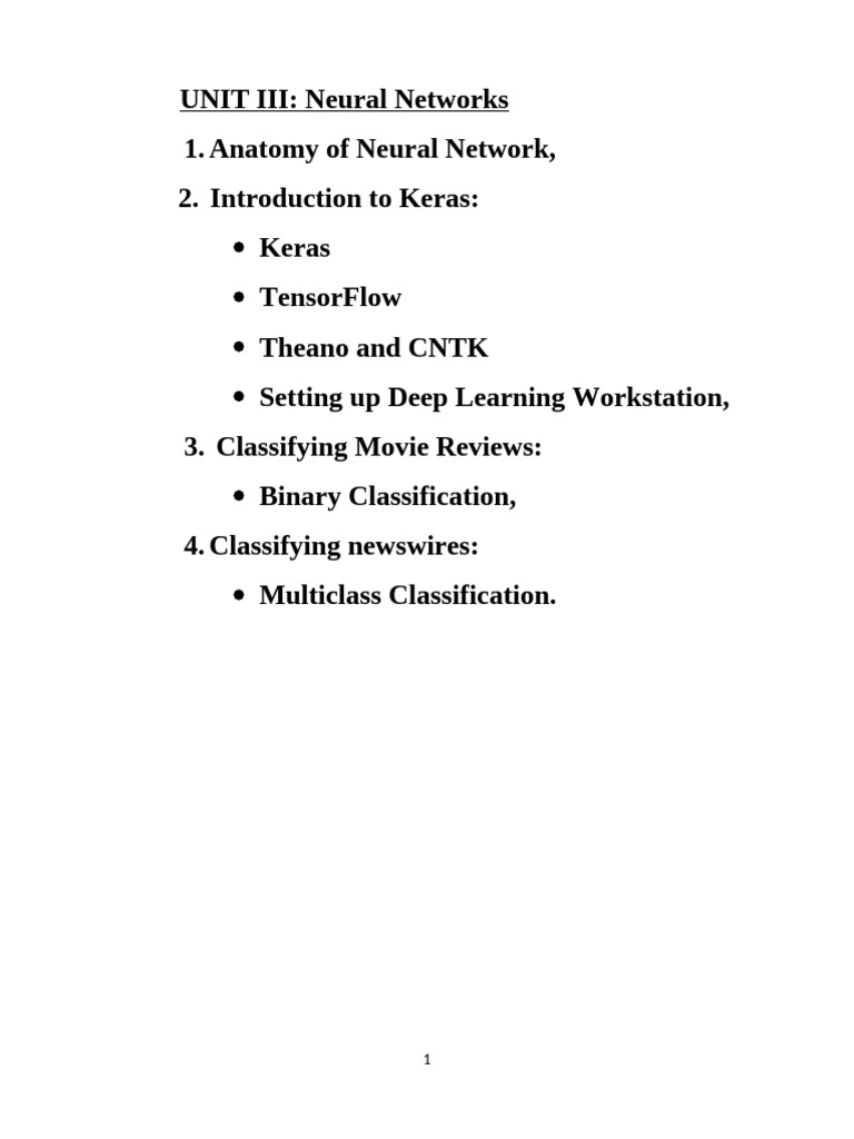 DL Unit 3 Upto Mid 1 | PDF | Artificial Neural Network | Neuron