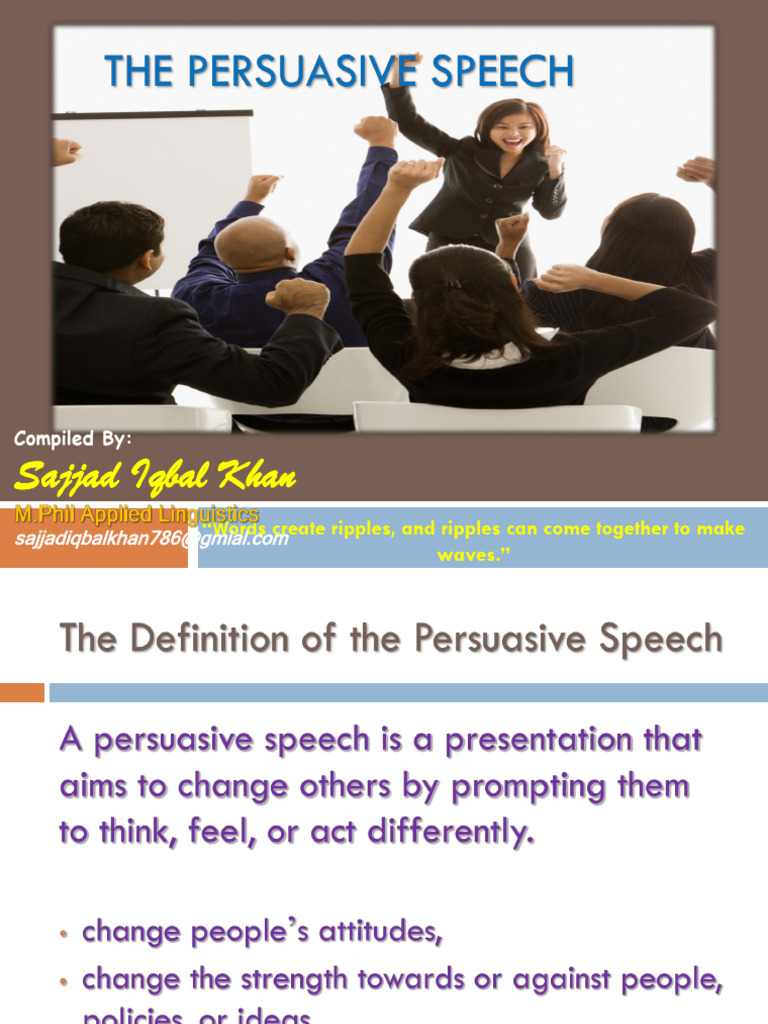 14-How To Give Persuasive Speech | PDF | Persuasion | Logos