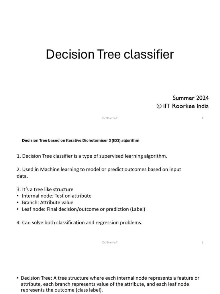 7 Classification Decision Tree Random Forest Pdf Applied