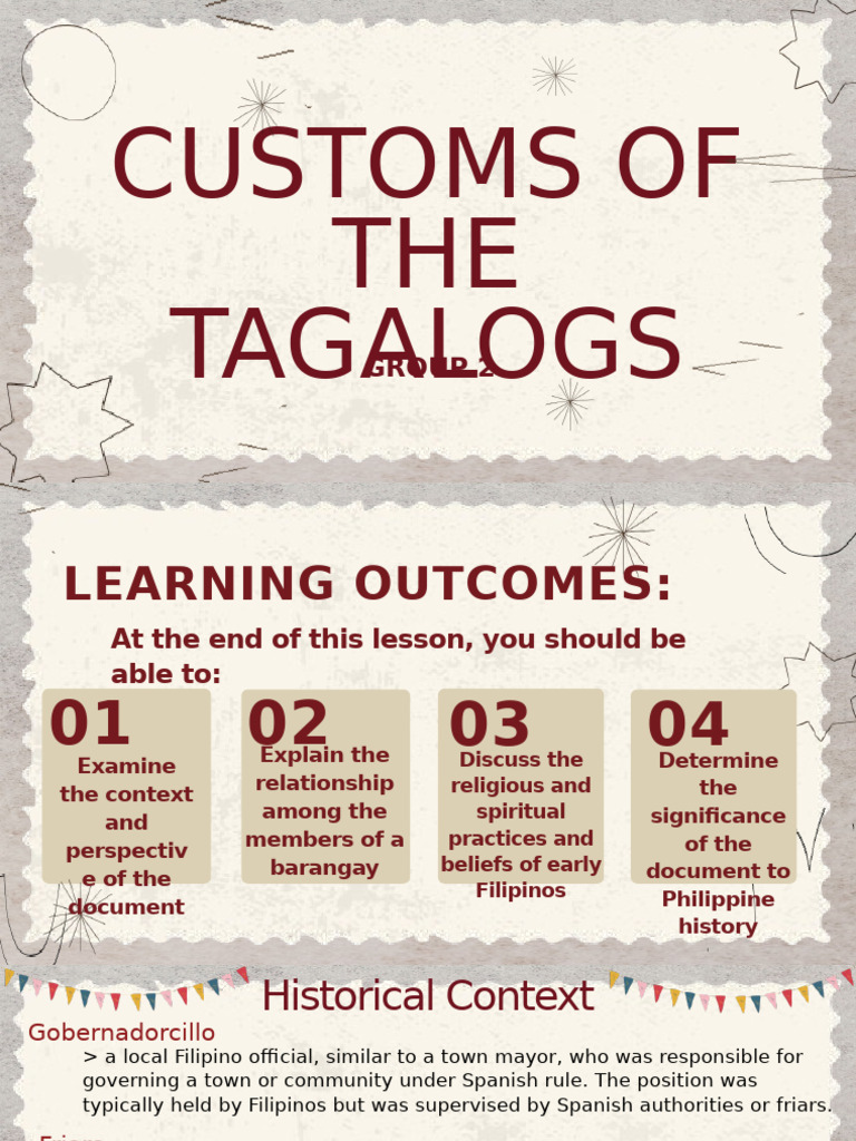 Customs of The Tagalog | PDF