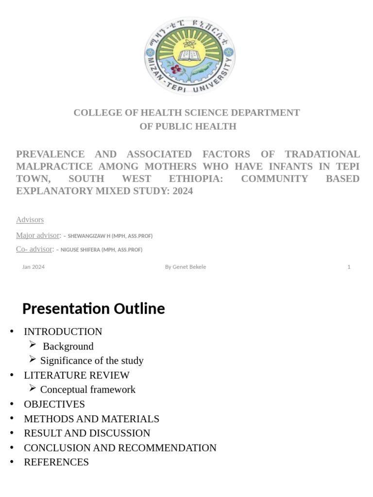 College of Health Science Department of Public Health | PDF | Sample ...