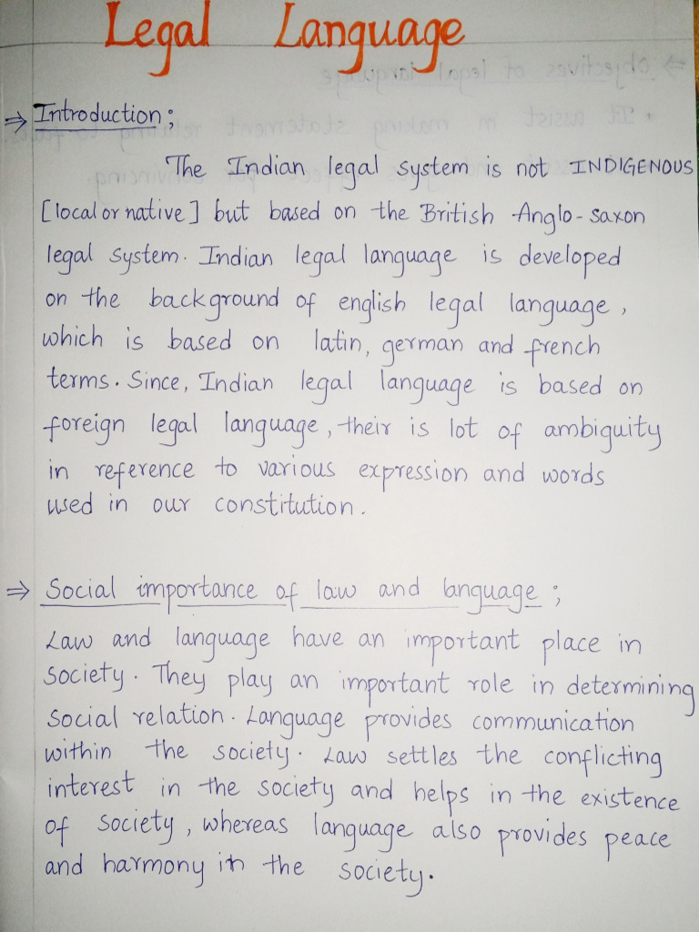 LEGAL LANGUAGE AND WRITING | PDF