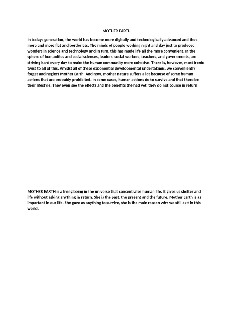 Mother Earth | PDF