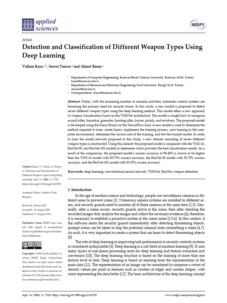 Detection and Classification of Different Weapon T | PDF | Computing
