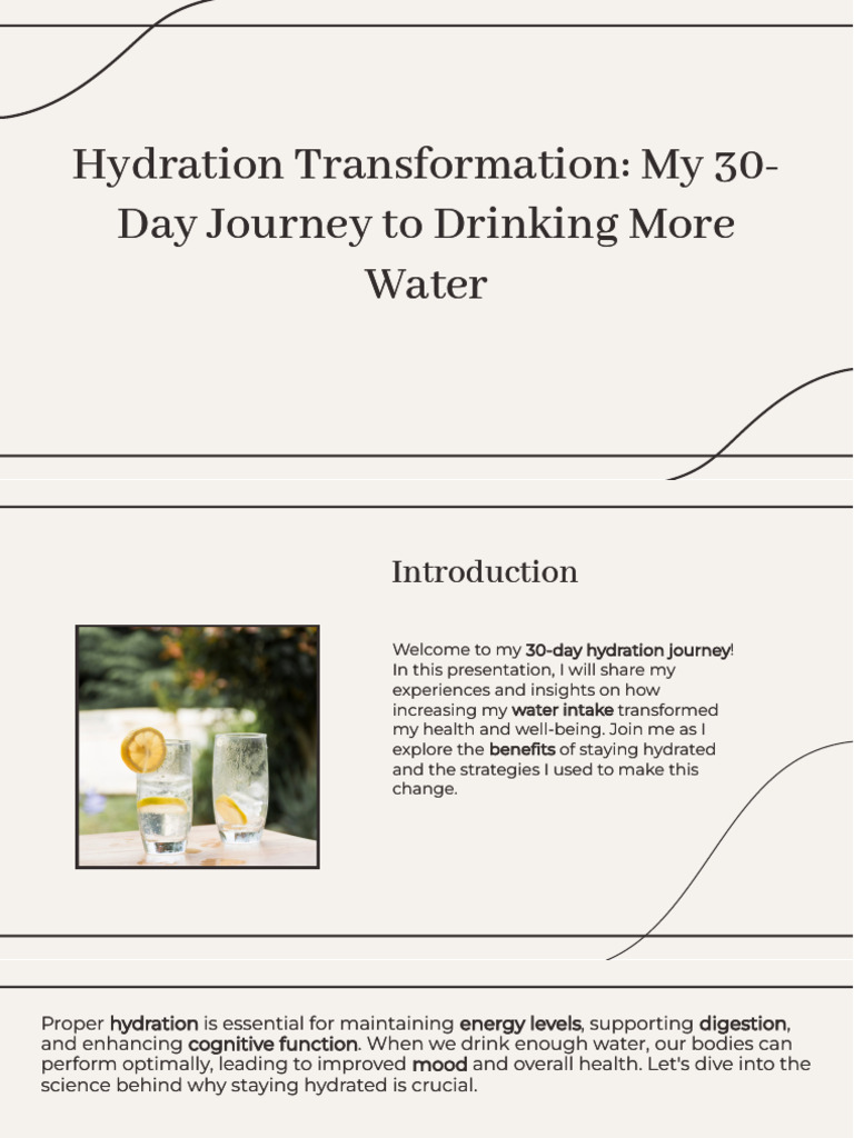 Slidesgo Hydration Transformation My 30 Day Journey To Drinking More ...