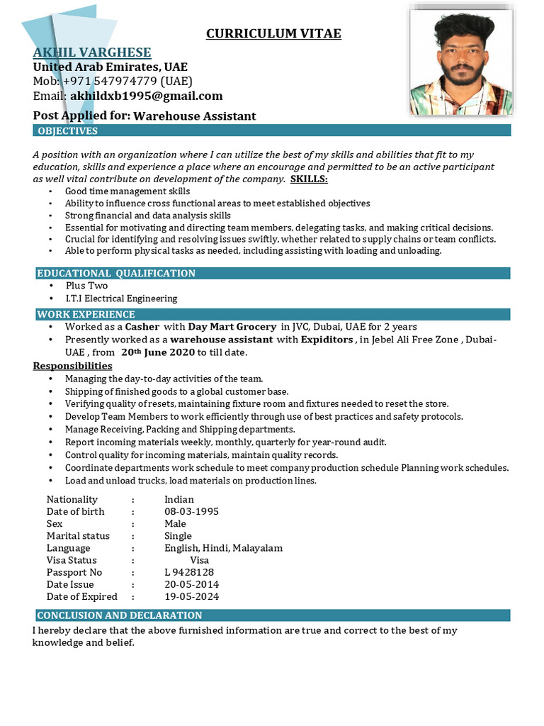 AKHIL VARGHESE CV | PDF