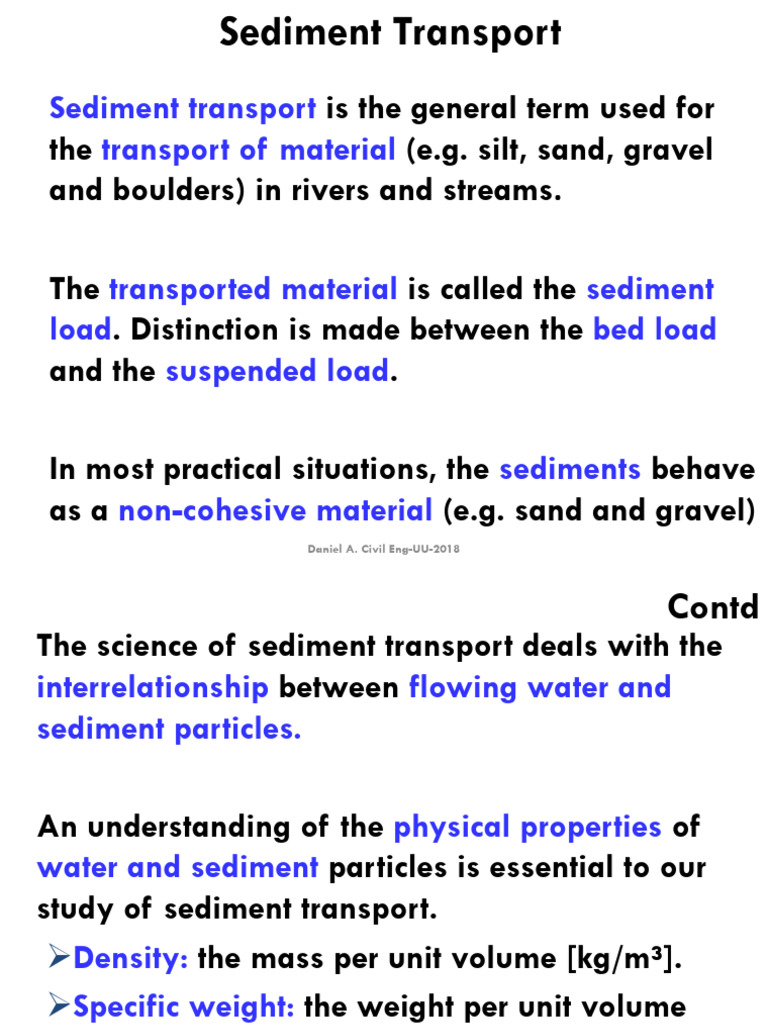 ch 2 Sediment Transport-Final final | PDF | Sediment | Porosity