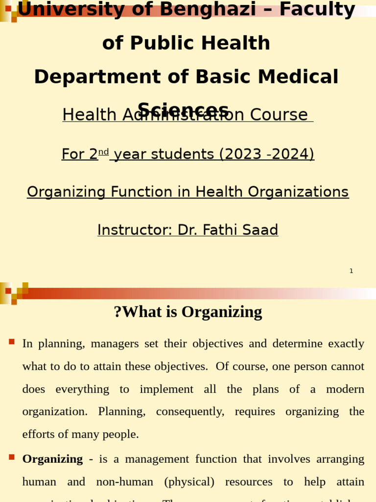 Organizing Course 2nd Year | PDF | Organizational Structure | Business