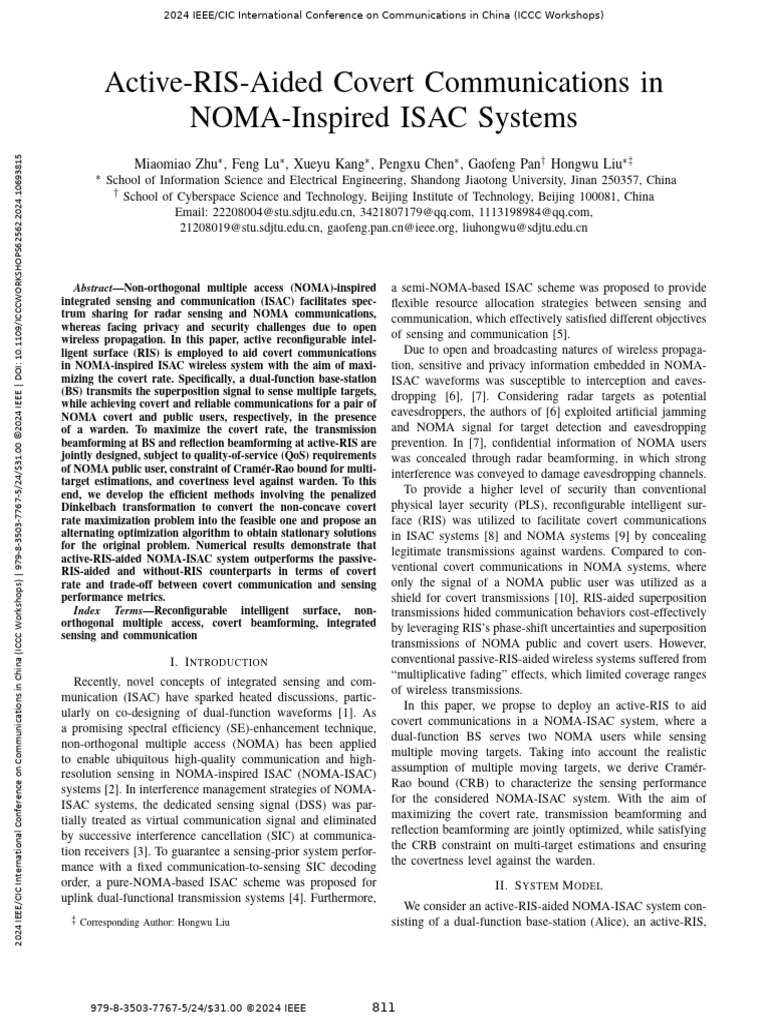 Active-RIS-Aided Covert Communications in NOMA-Inspired ISAC Systems ...