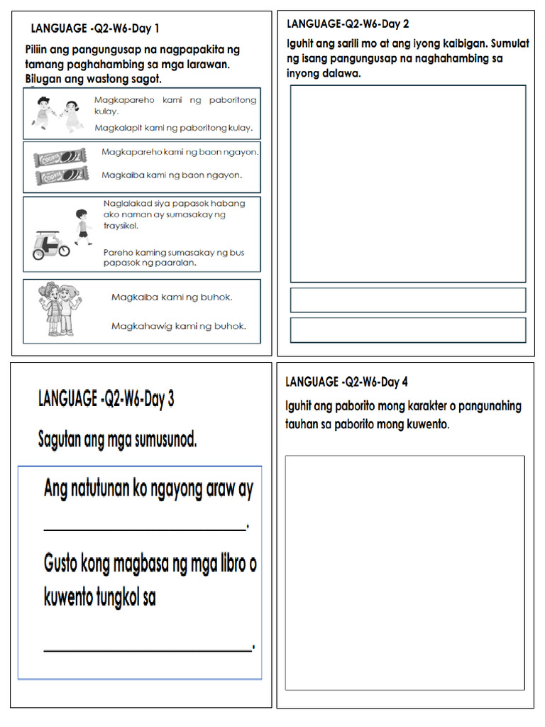 Activity Sheets-Q2-W6-Language | PDF