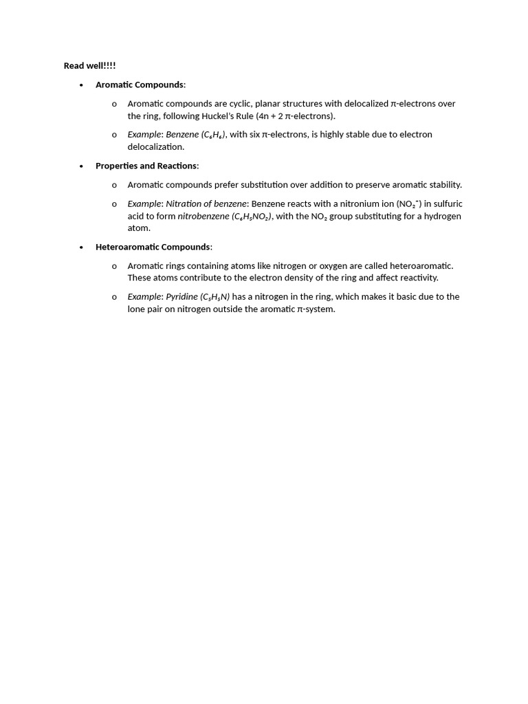 Aromaticity Comps | PDF