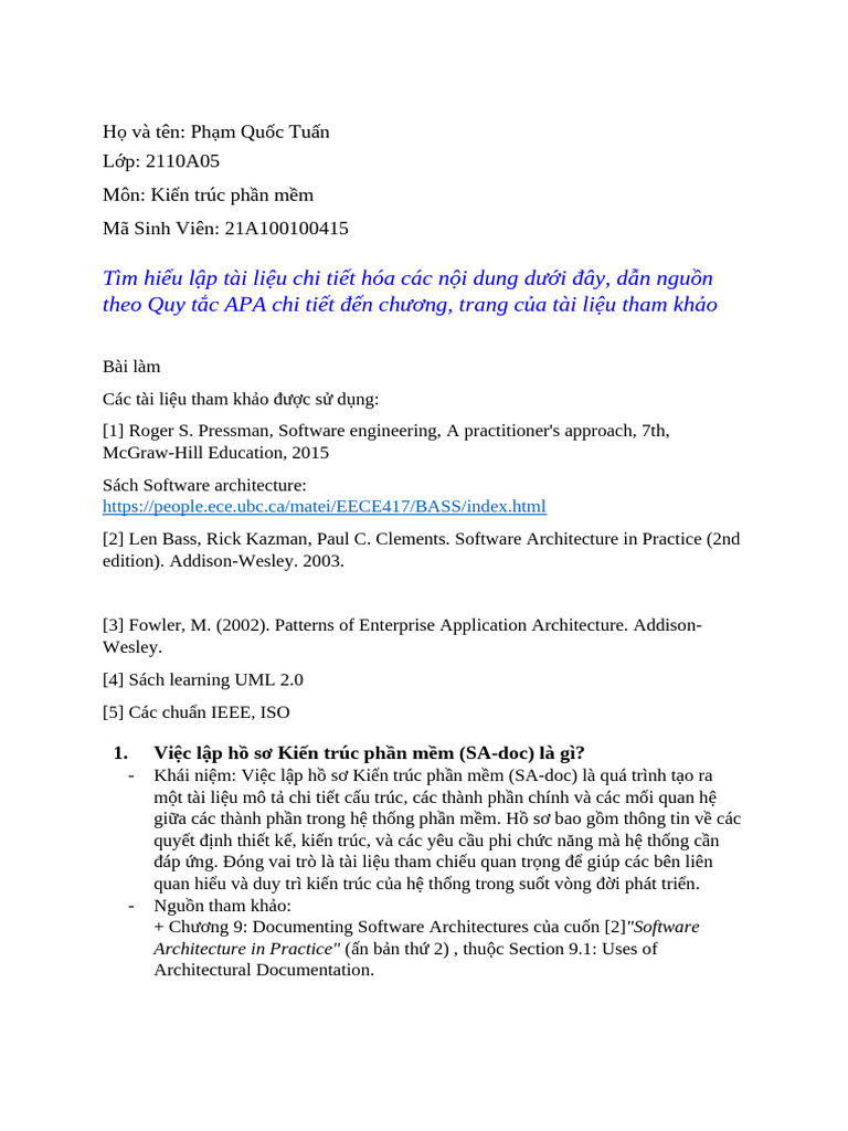 21A100100415 SA Documenting | PDF