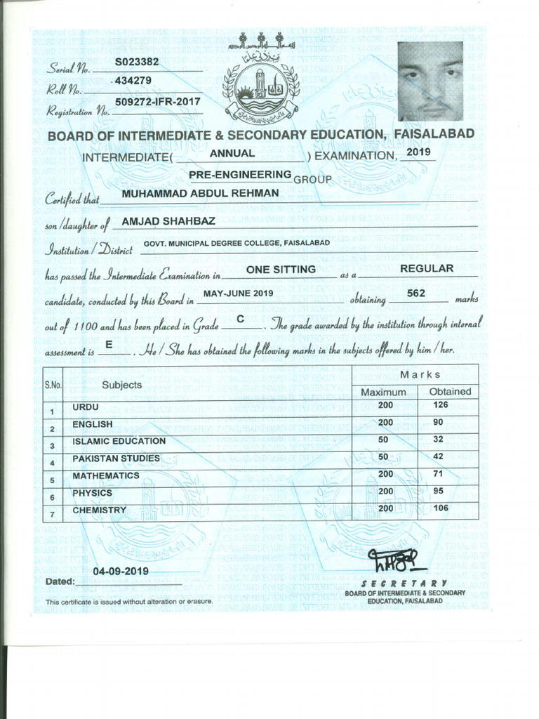 Intermediate Certificate | PDF