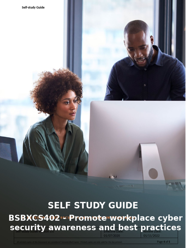 BSBXCS402 Self Study Guide | PDF | Computer Security | Security