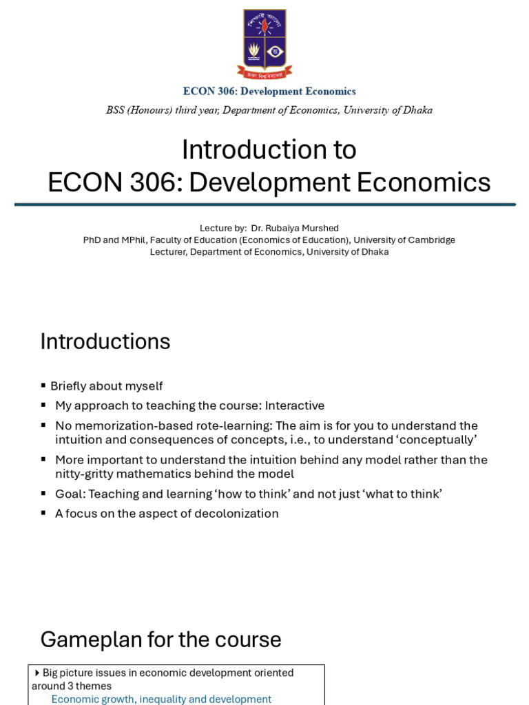 Dev Econ 1 | PDF | Economics