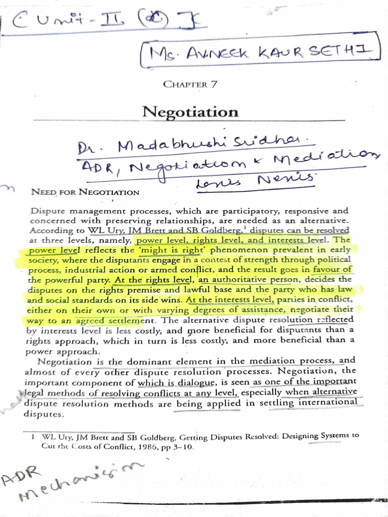 Negotiation Handout 1 VD &E Batch 2022 | PDF